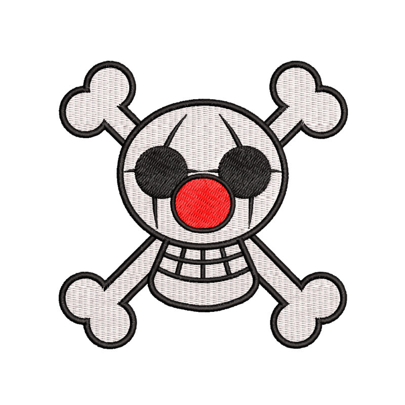 Diseño de la Bandera pirata Buggy Jolly Roger de One Piece para bordar