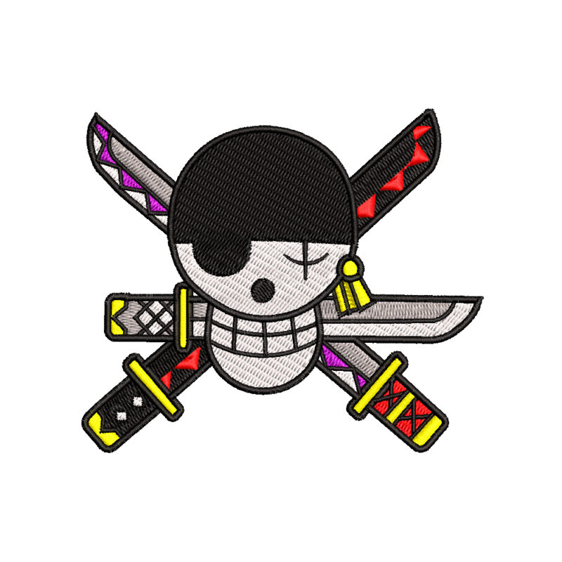 Diseño de la Bandera pirata de Zoro Jolly Roger (New World) de One ...