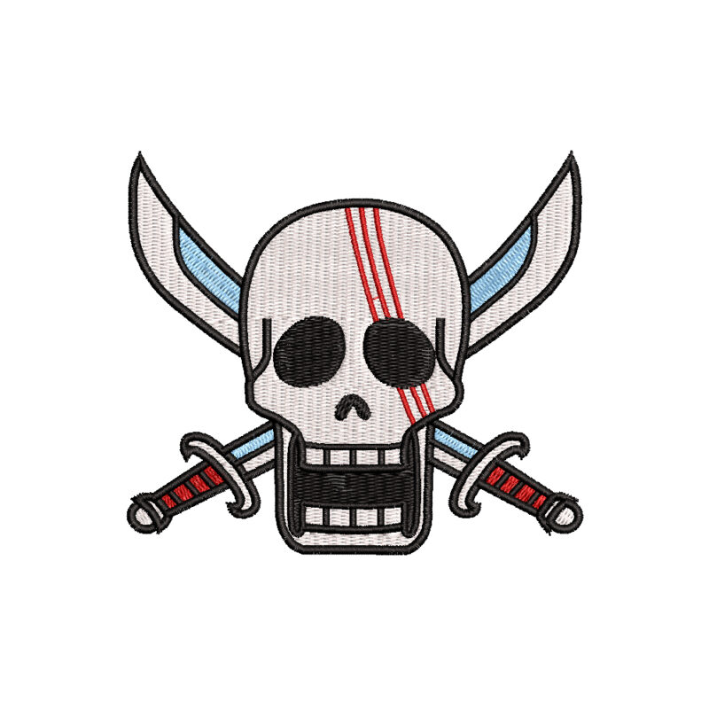 Diseño de la Bandera pirata Barbablanca (Whitebeard Jolly Roger) de One ...