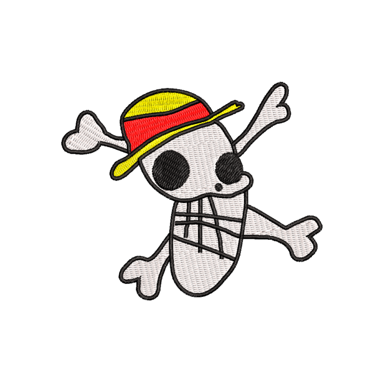 Diseño matriz de la bandera pirata mugiwara jolly roger (version Luffy ...
